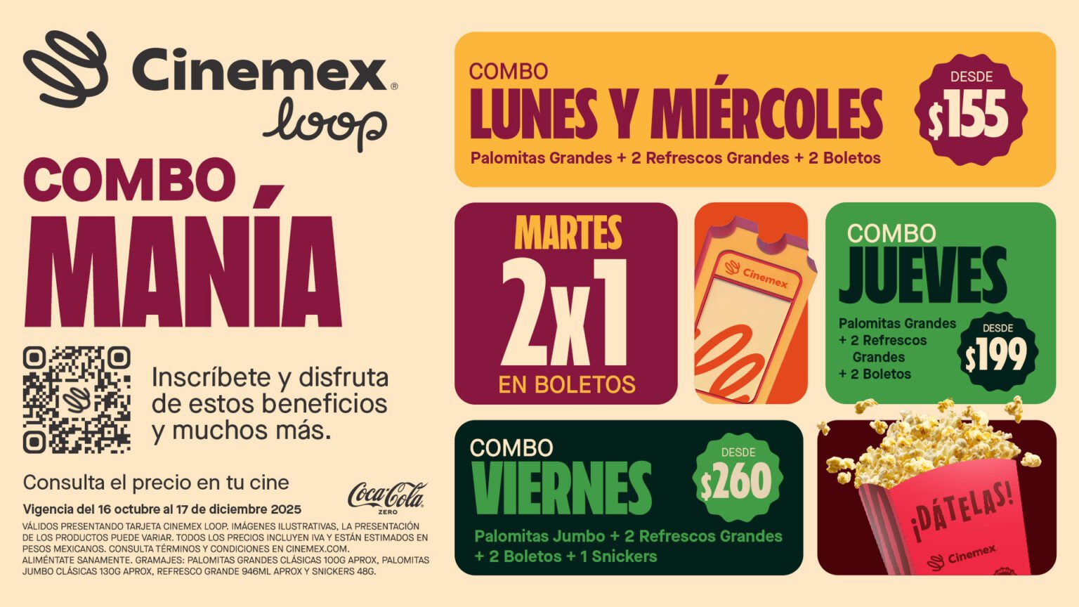 ¡Llegó la Combo manía a Cinemex! | Noticias | Silver Geek
